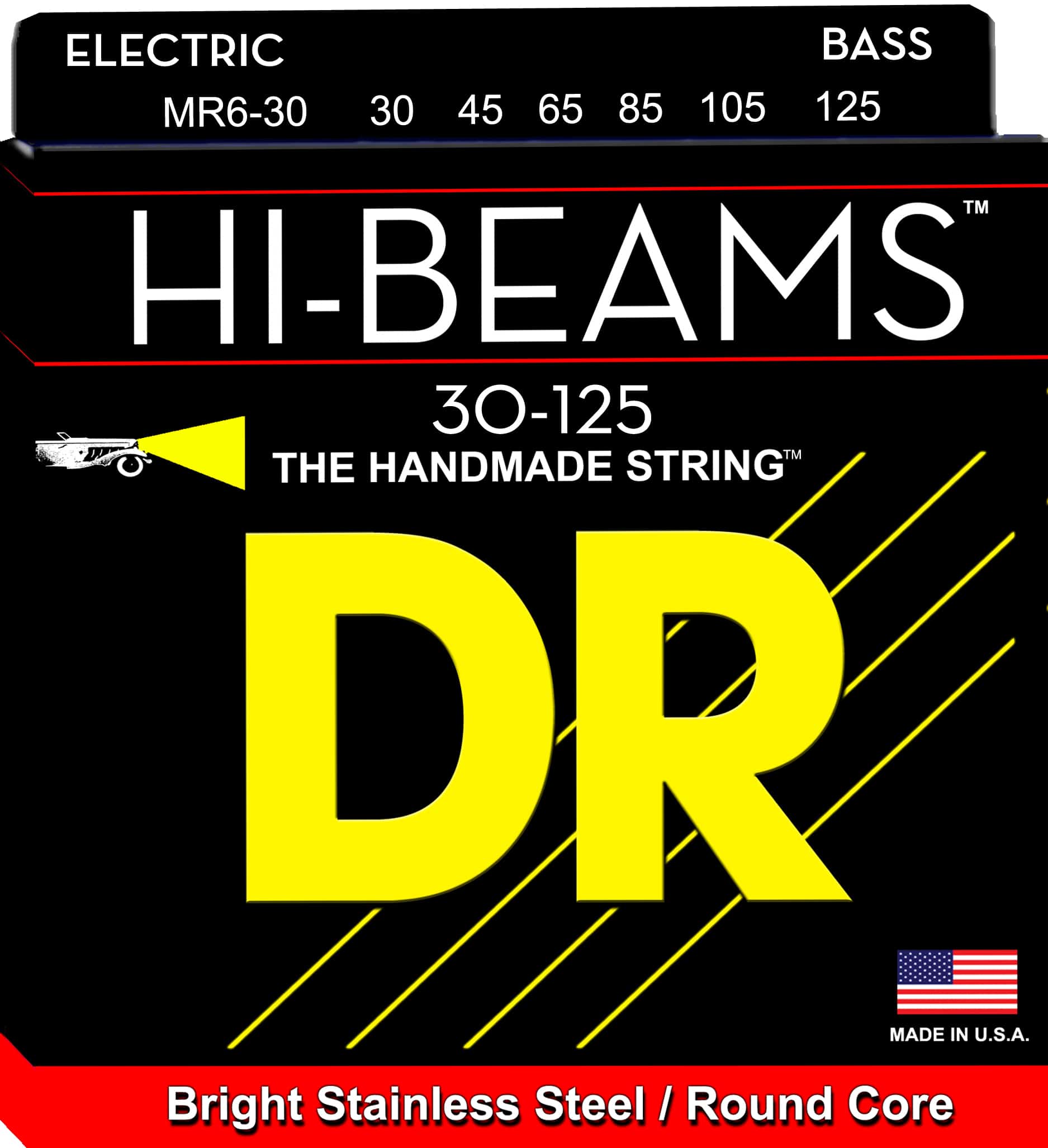DR Strings HI Beam 6 String Medium 30 125 Bass Buddha
