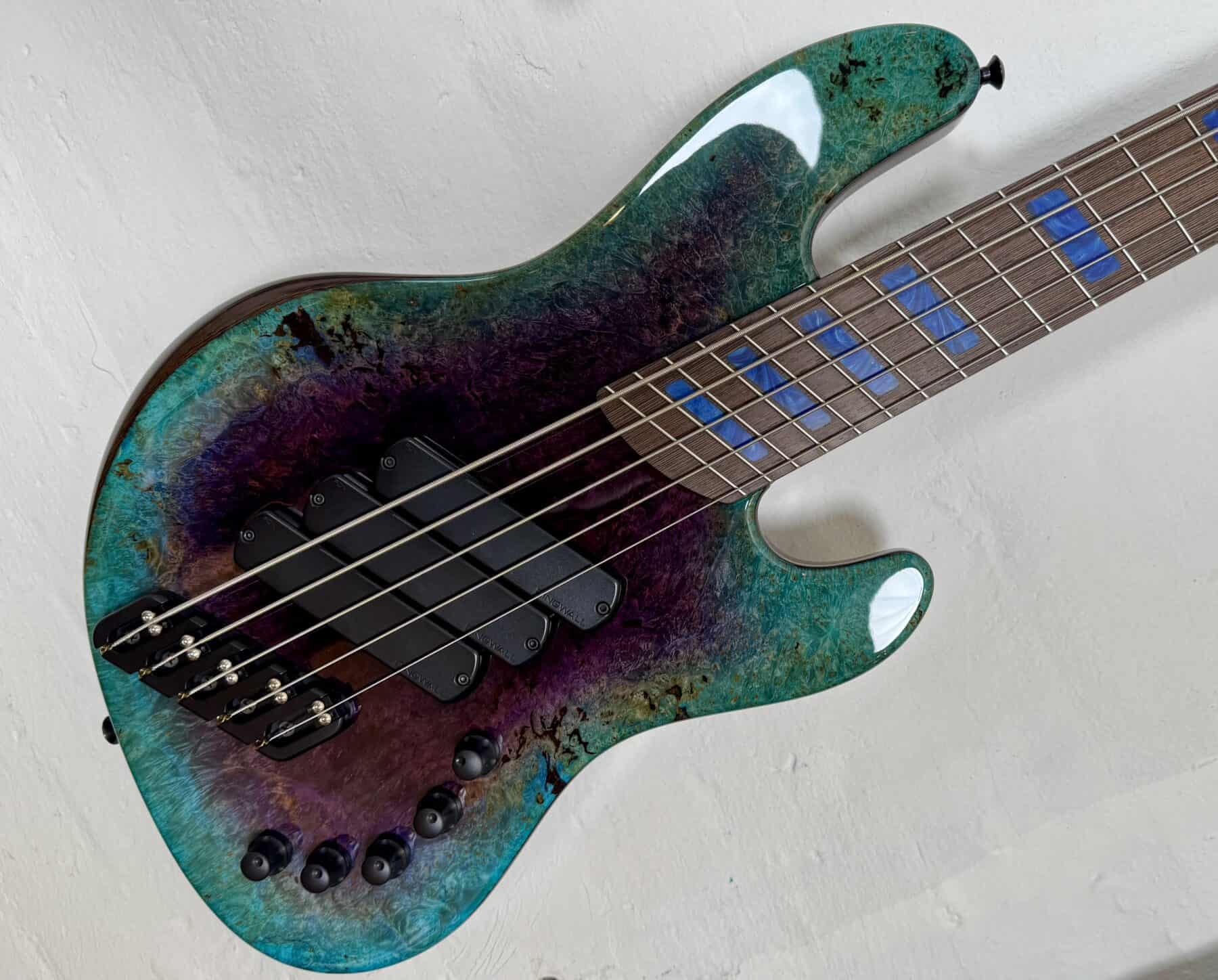 Dingwall Super J-5 Purple Turquoise reverse burst | Bass Buddha