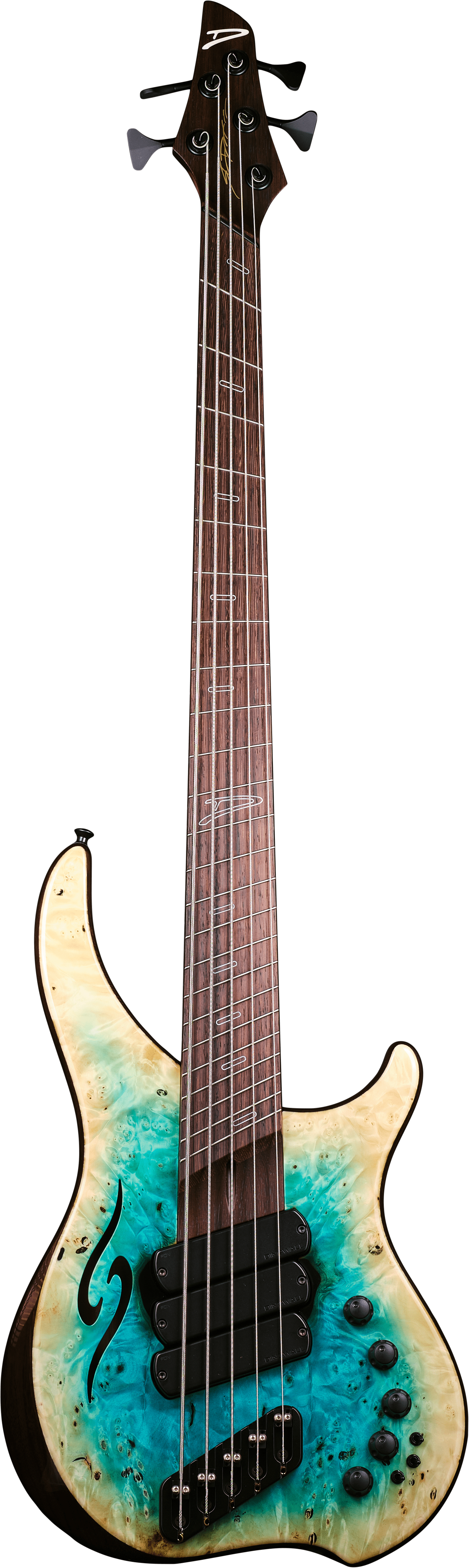 Dingwall Afterburner II Turquoise Natural Reverse Burst Yellow Buckeye ...