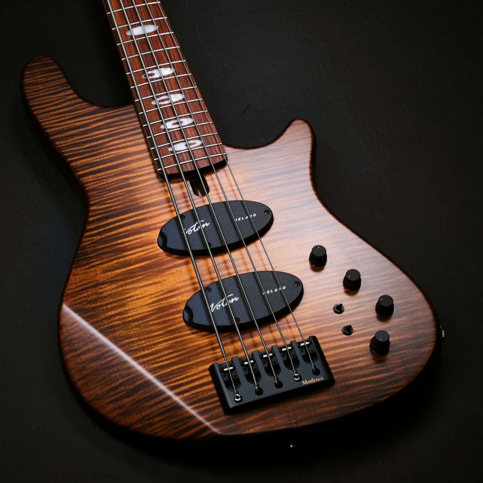 Marleaux Votan Deluxe 5 Flamed Maple Top | Bass Buddha