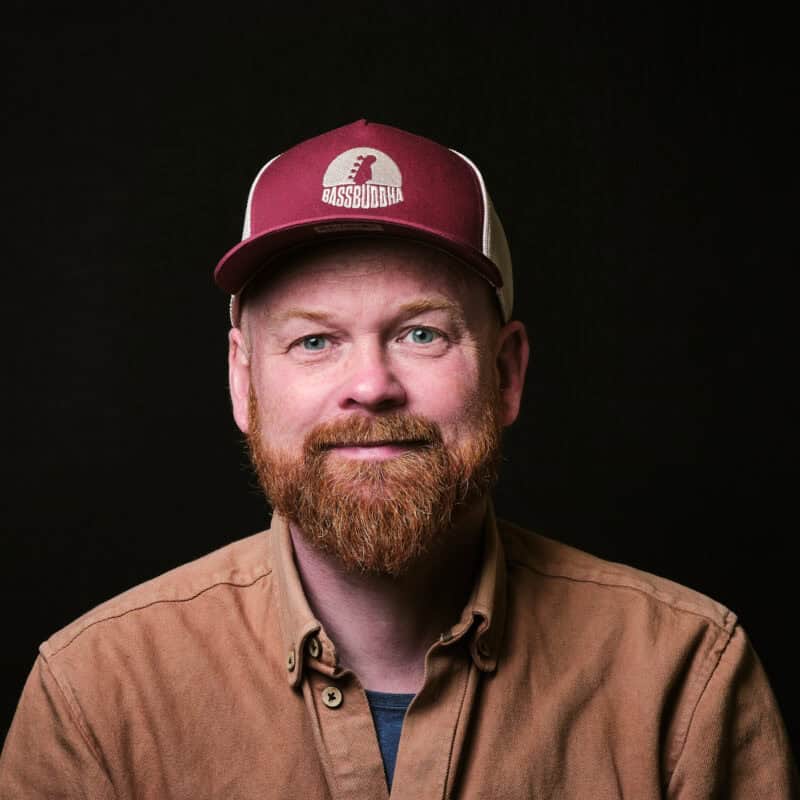 Bass Buddha Trucker Snapback Burgundy And Stone – Stone logo | Bass Buddha